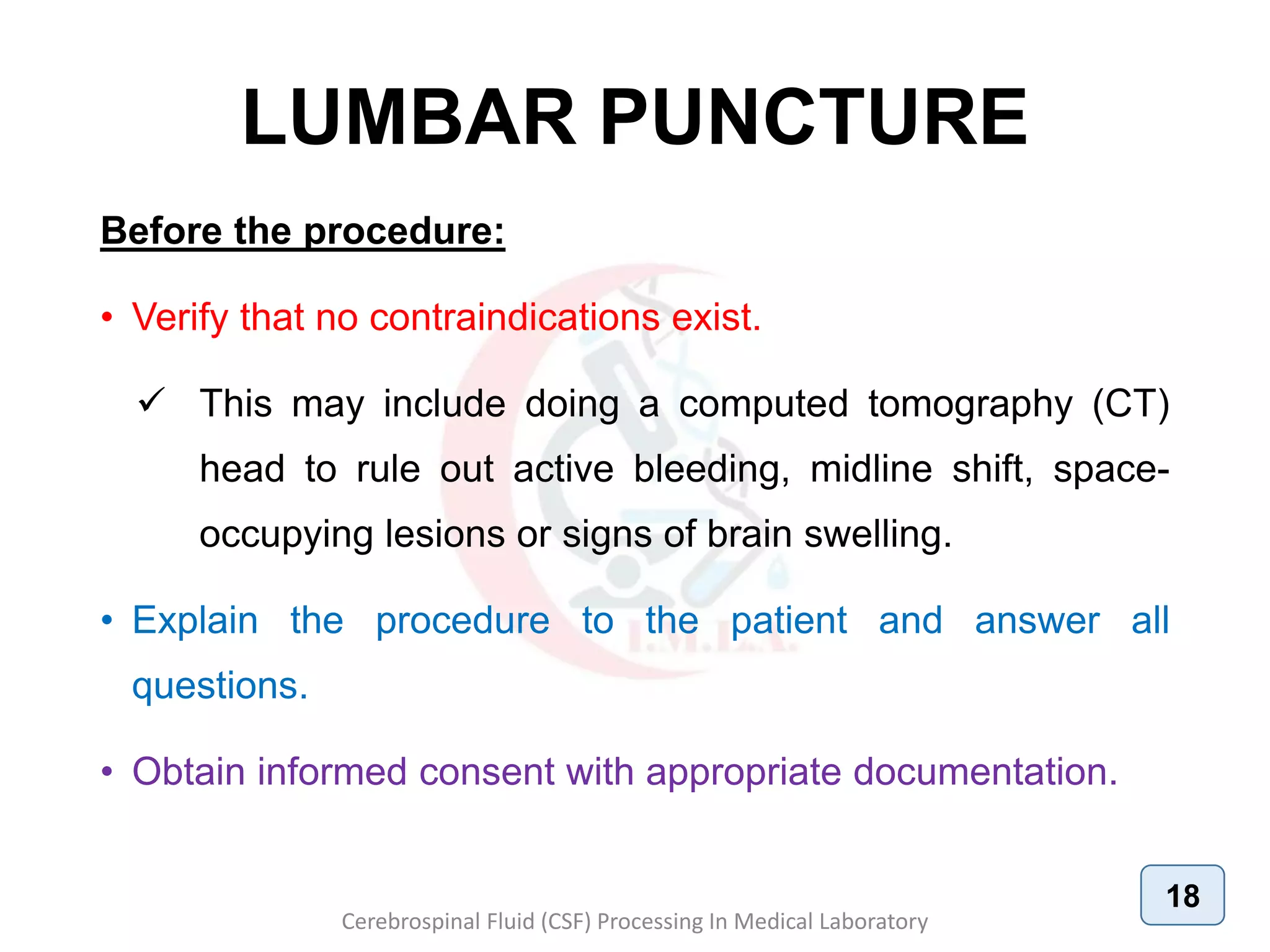 CSF processing in medical laboratory (01) | PDF