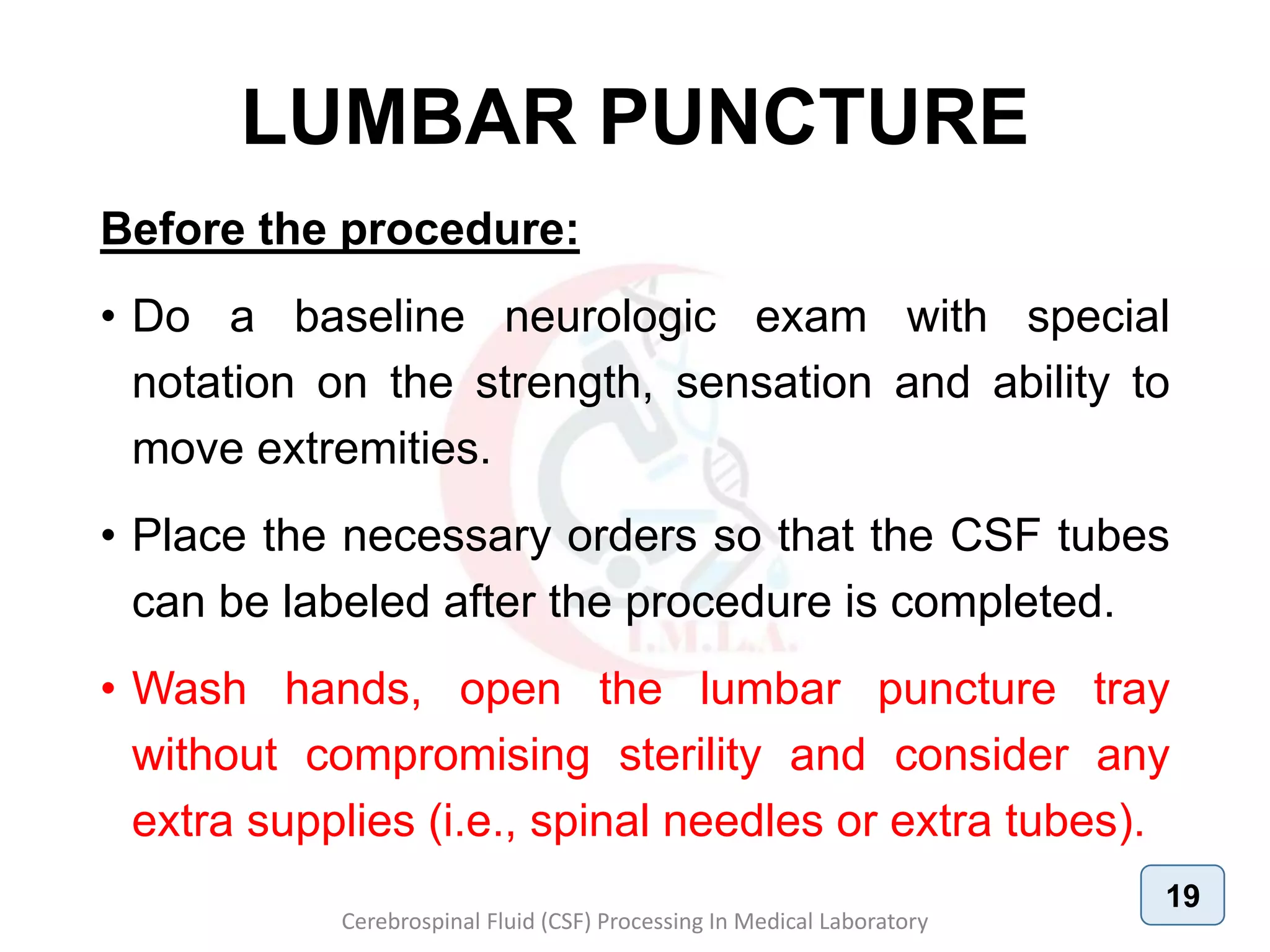 CSF processing in medical laboratory (01) | PDF