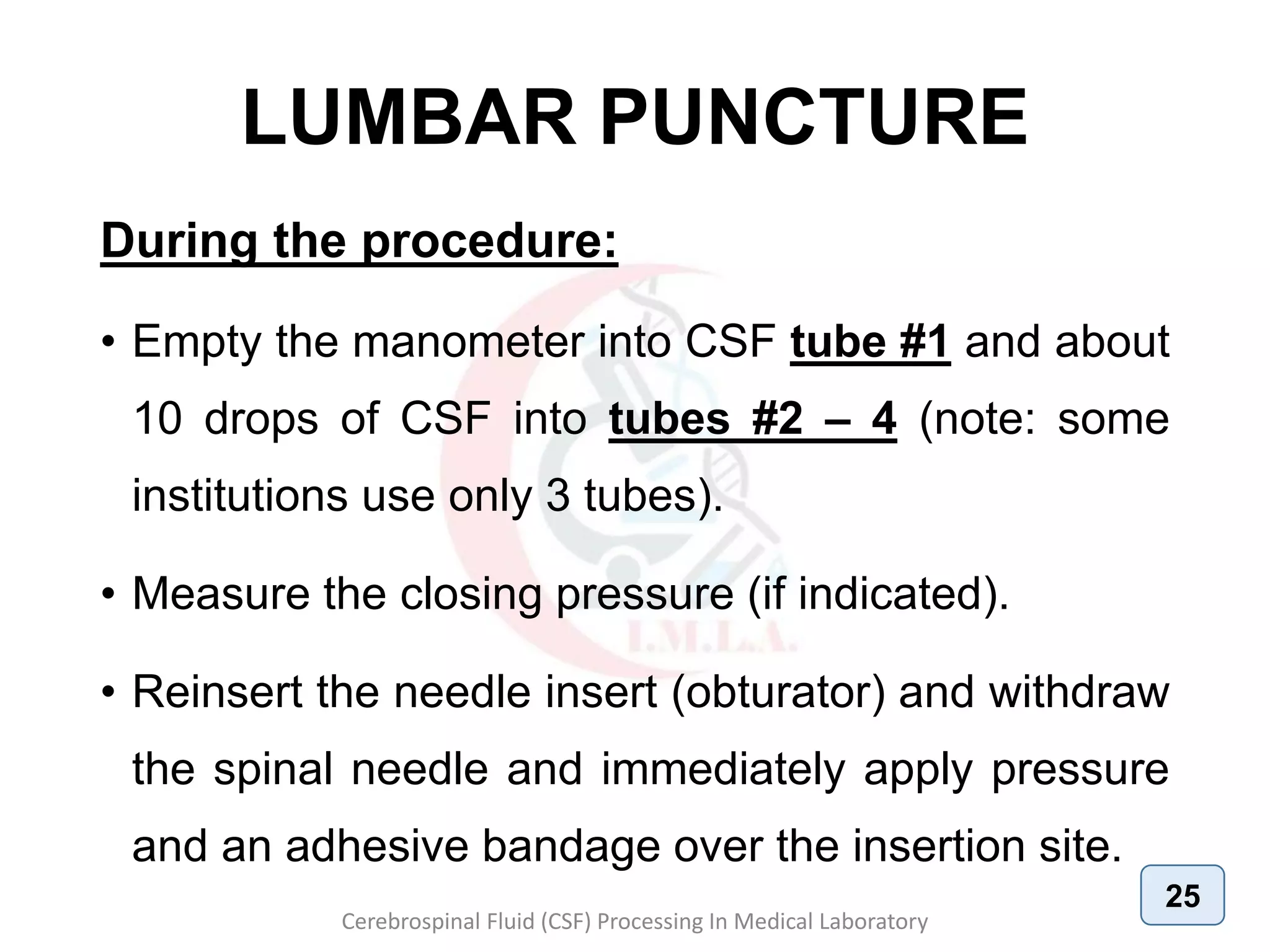 CSF processing in medical laboratory (01) | PDF