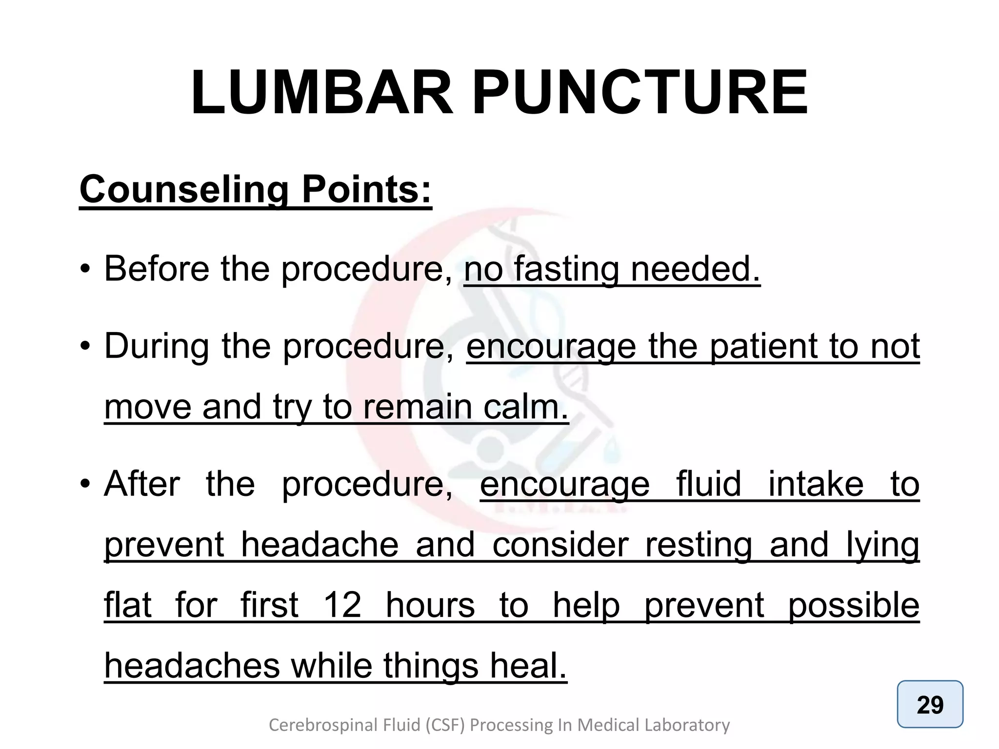 CSF processing in medical laboratory (01) | PDF