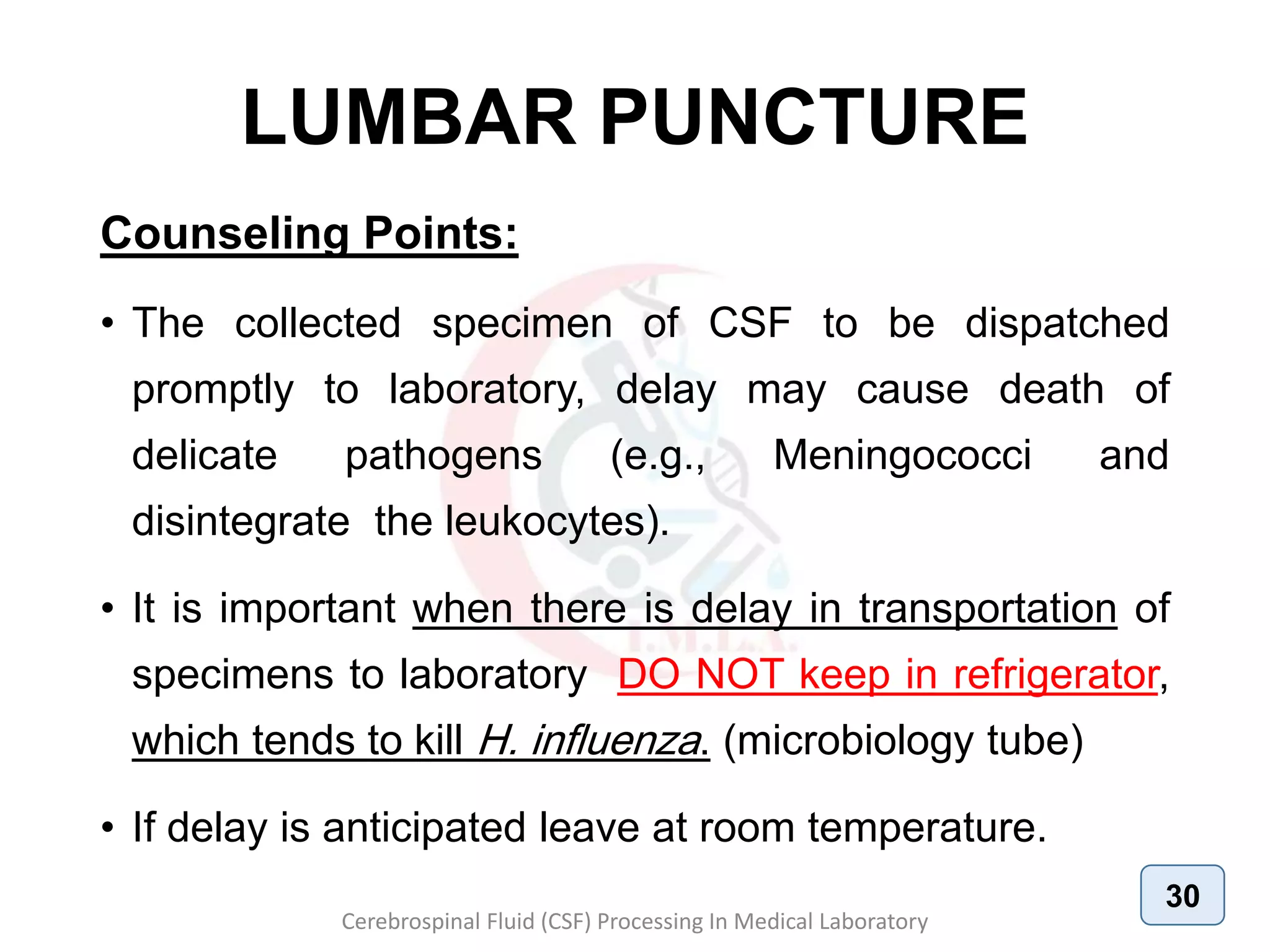CSF processing in medical laboratory (01) | PDF