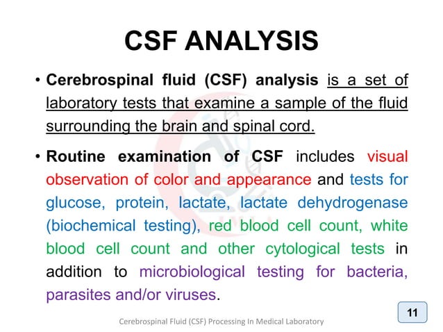 CSF processing in medical laboratory (01) | PDF