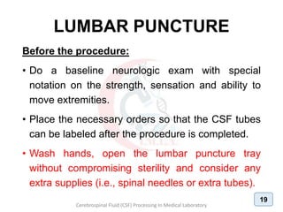 CSF processing in medical laboratory (01) | PDF