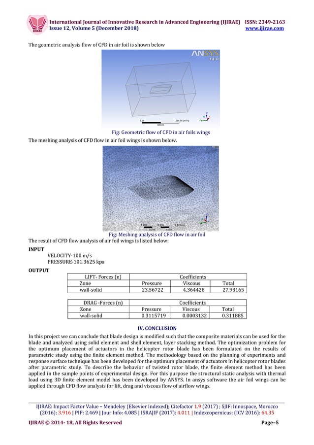 DESIGN AND ANALYSIS OF AN ACTIVE TWIST ROTOR BLADES WITH D-SPAR MODEL USING CFD SIMULATIONS | PDF
