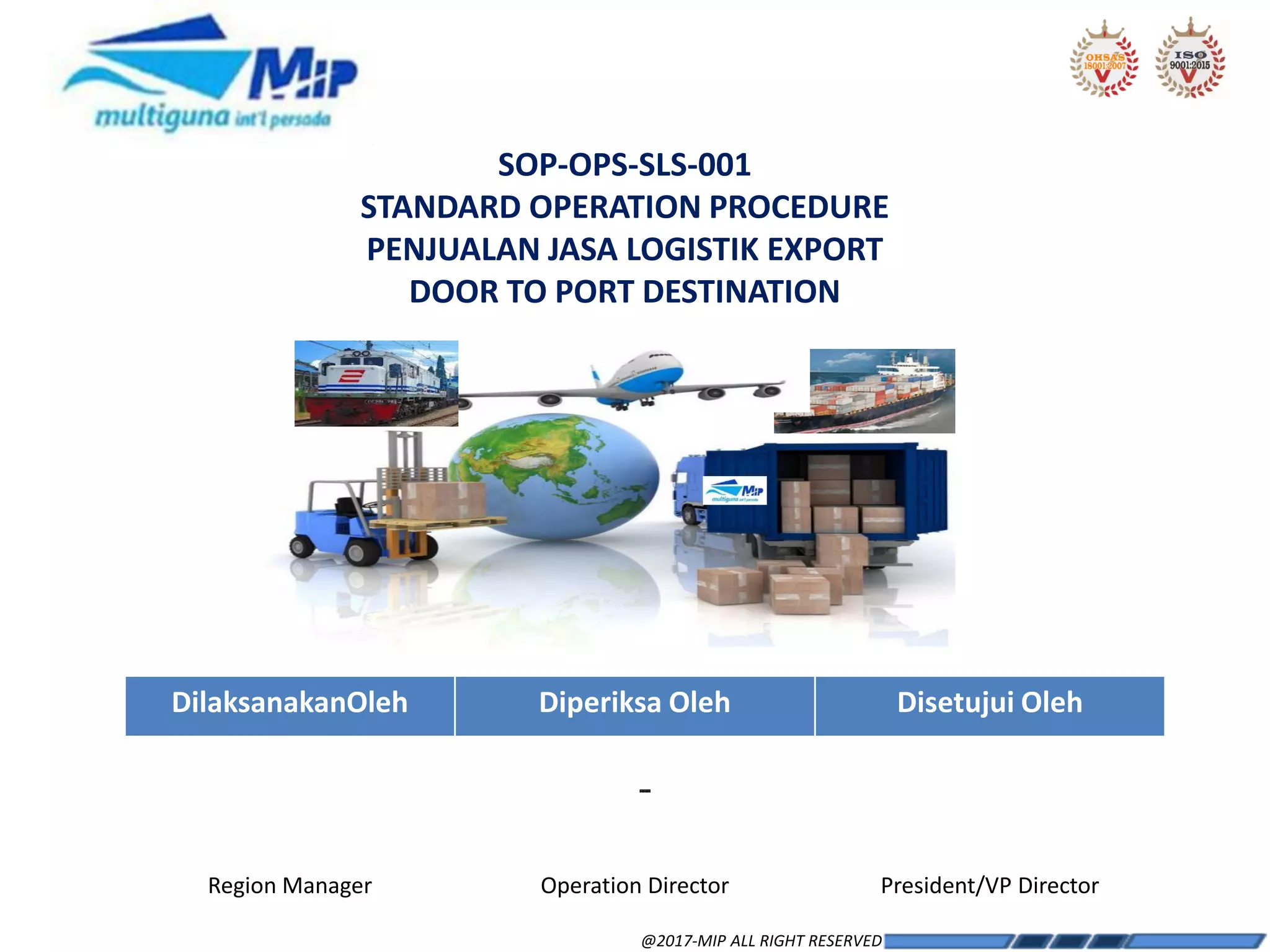 Mau Implementasi SOP & Business Process utk Perusahaan Logistic ...