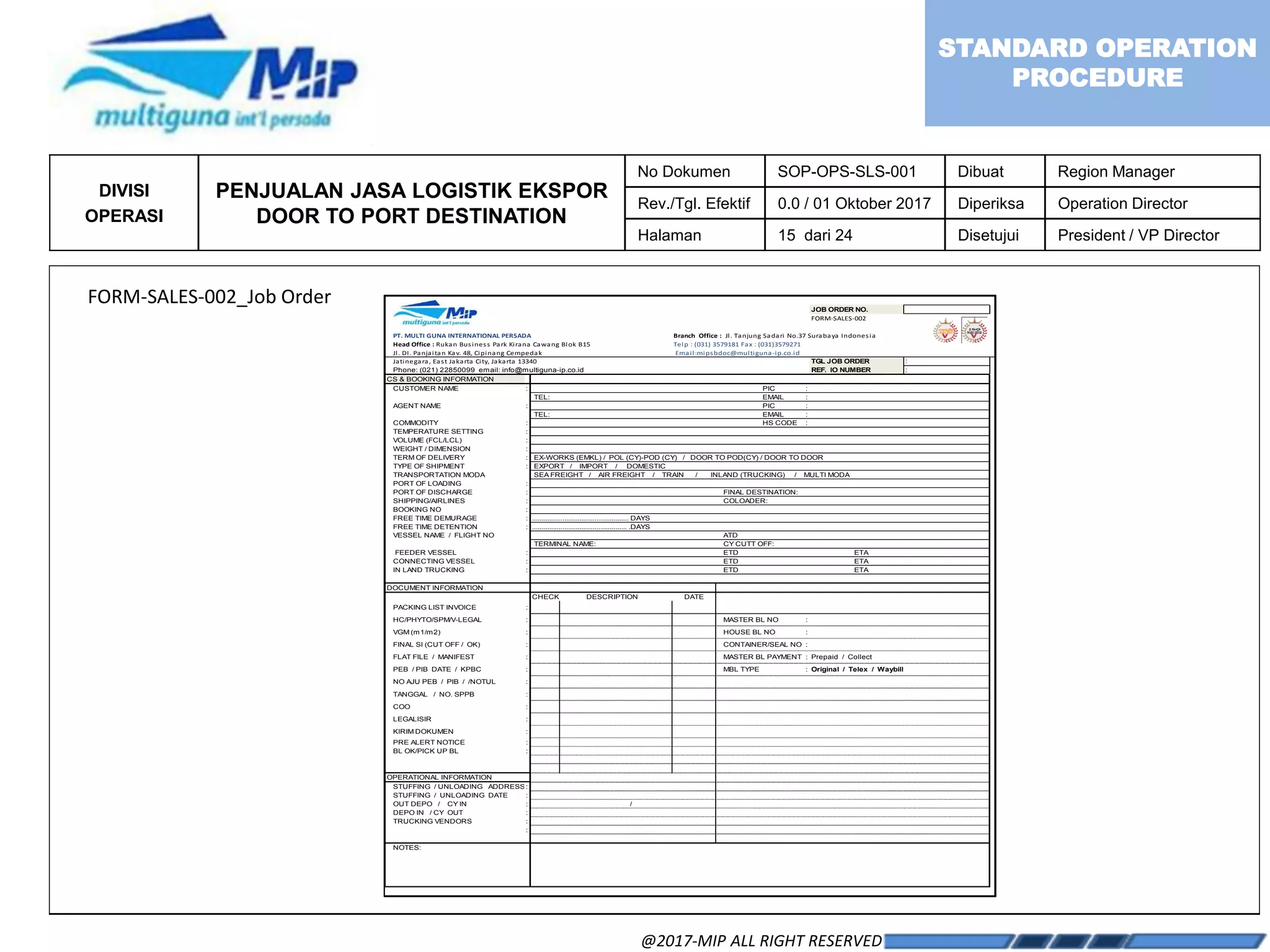 Mau Implementasi SOP & Business Process utk Perusahaan Logistic ...