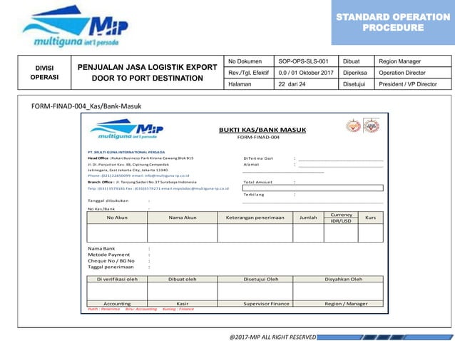 Mau Implementasi SOP & Business Process utk Perusahaan Logistic ...