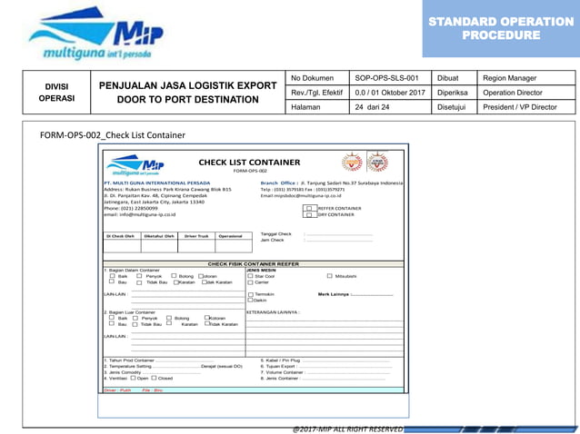 Mau Implementasi SOP & Business Process utk Perusahaan Logistic ...