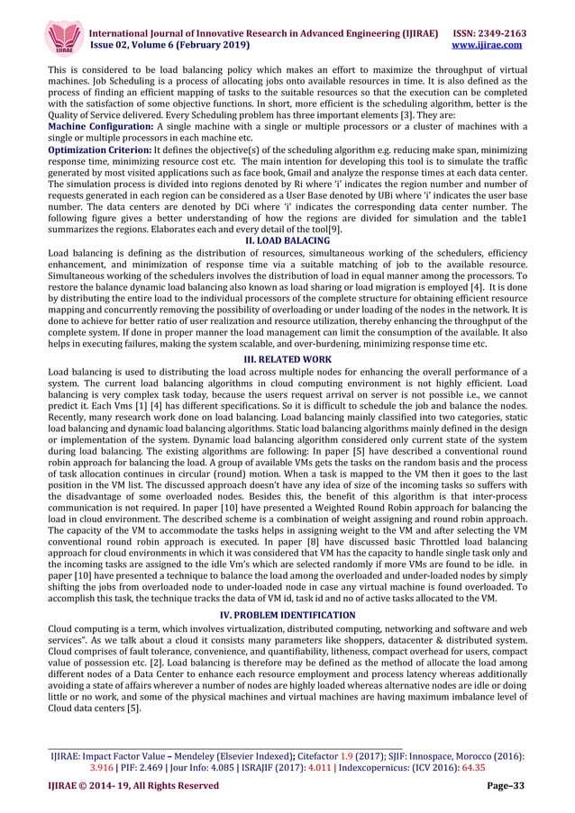 Analysis On Load Balancing Algorithms Implementation On Cloud Computing Environment Pdf