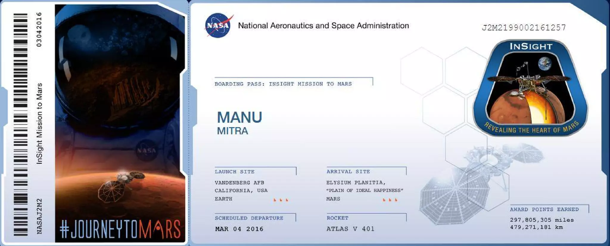 01. NASA boarding pass for mars | PPT