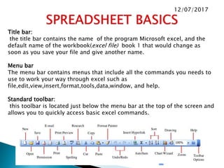 01.excell basics | PPTX | Desktop Publishing | Computer Software and ...