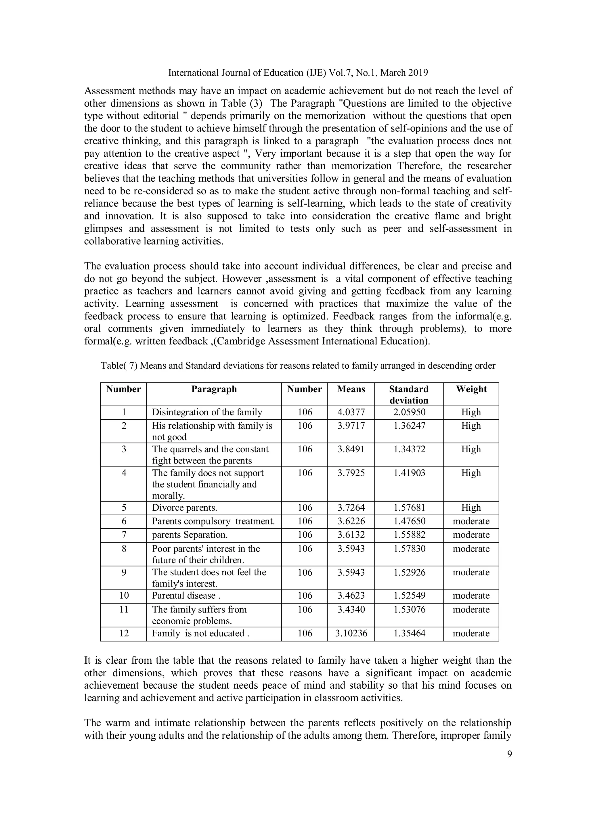 Causes of Low Achievement of University' Students from Their Points of ...