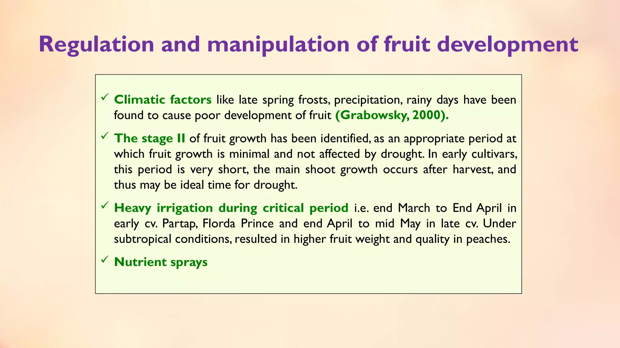 Fruit set, growth & developmental stages of various fruits | PPT