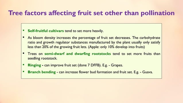 Fruit set, growth & developmental stages of various fruits | PPT ...