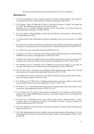 OWA BASED MAGDM TECHNIQUE IN EVALUATING DIAGNOSTIC LABORATORY UNDER FUZZY ENVIRONMENT | PDF