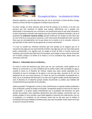 01. marcos 1 los hechos del maestro | PDF