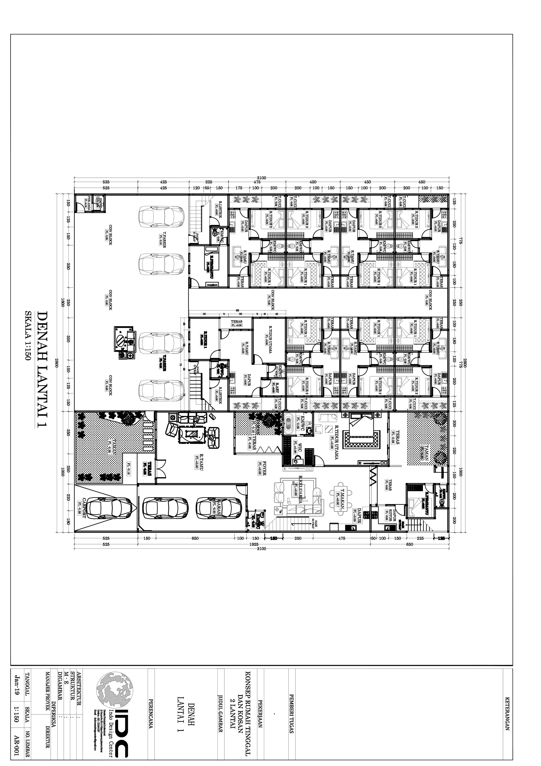 01 Denah Lantai 1 1 Pdf