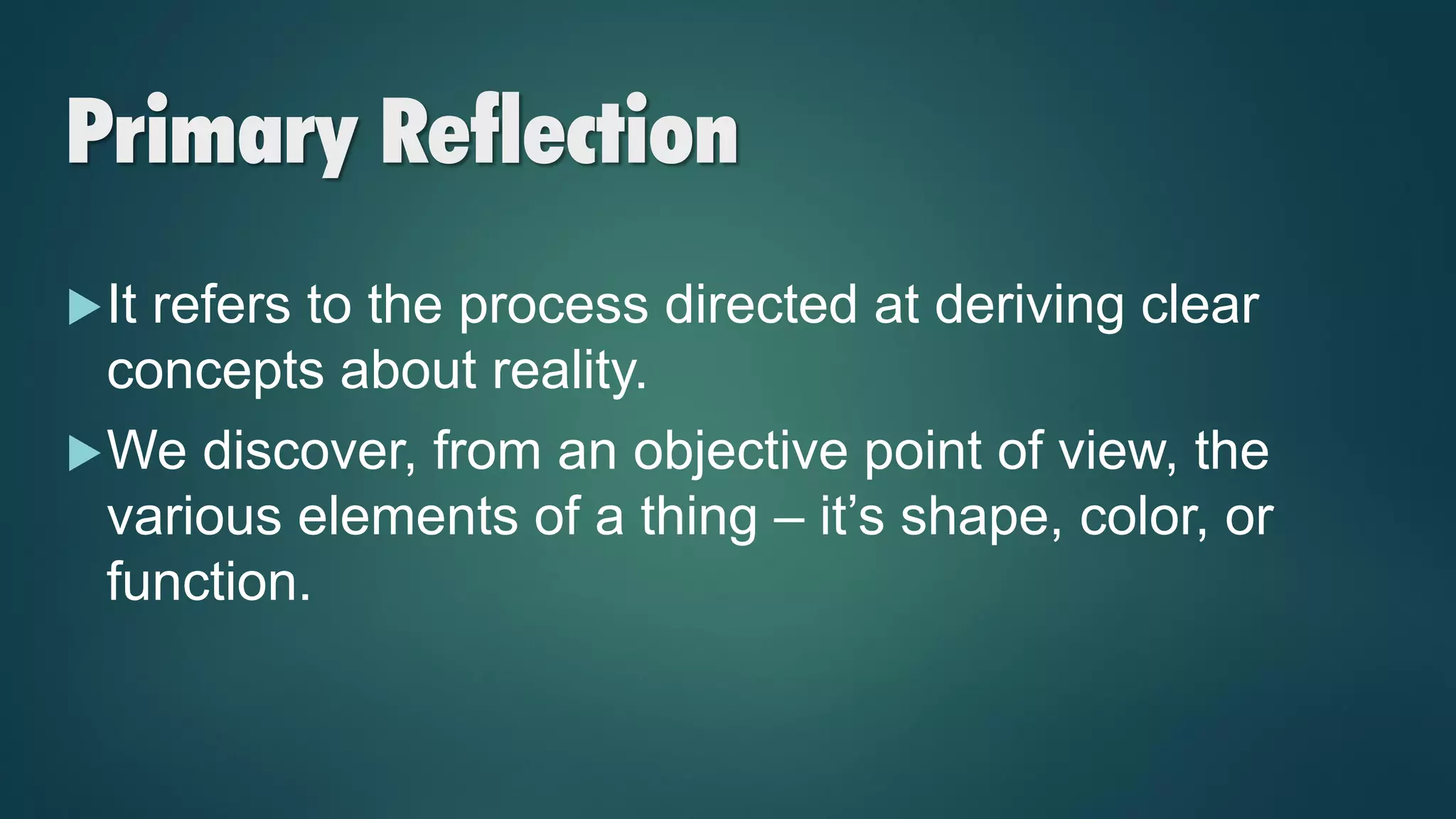 Philosophical Reflection from a Holistic Perspective | PDF