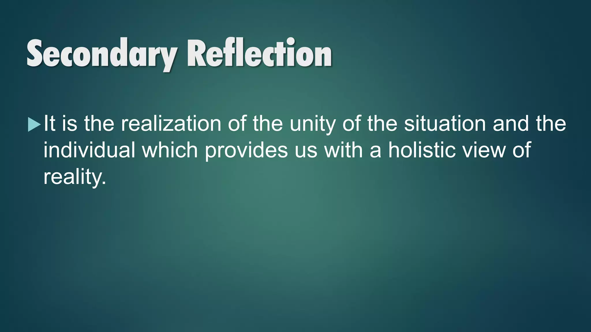 Philosophical Reflection from a Holistic Perspective | PDF