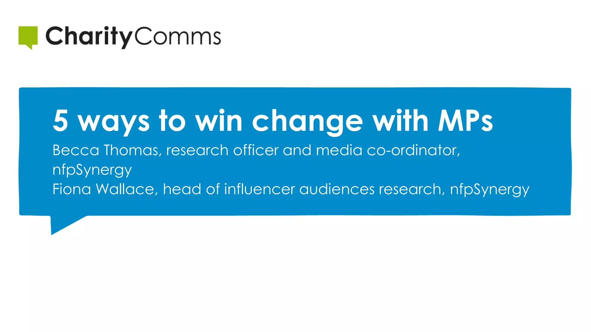 5 ways to win change with MPs | PDF | Non-Profit Organizations | Industries