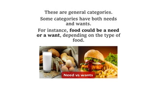 SUSTAINABILITY - NEEDS VS WANTS | PPTX