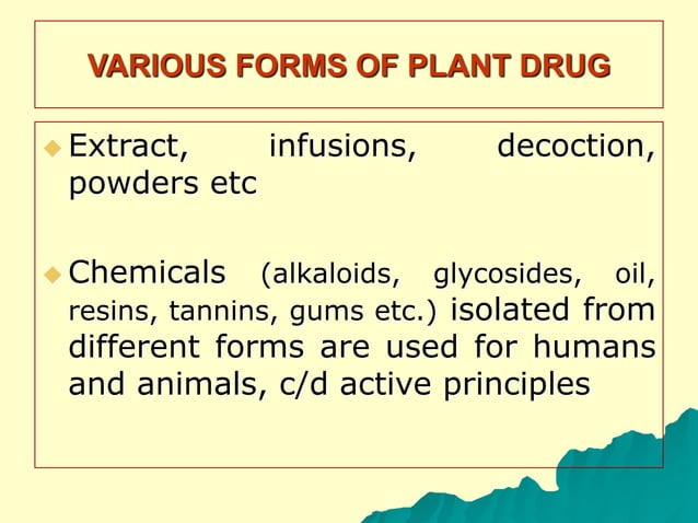sources of drugs | PPT | Chemistry | Science