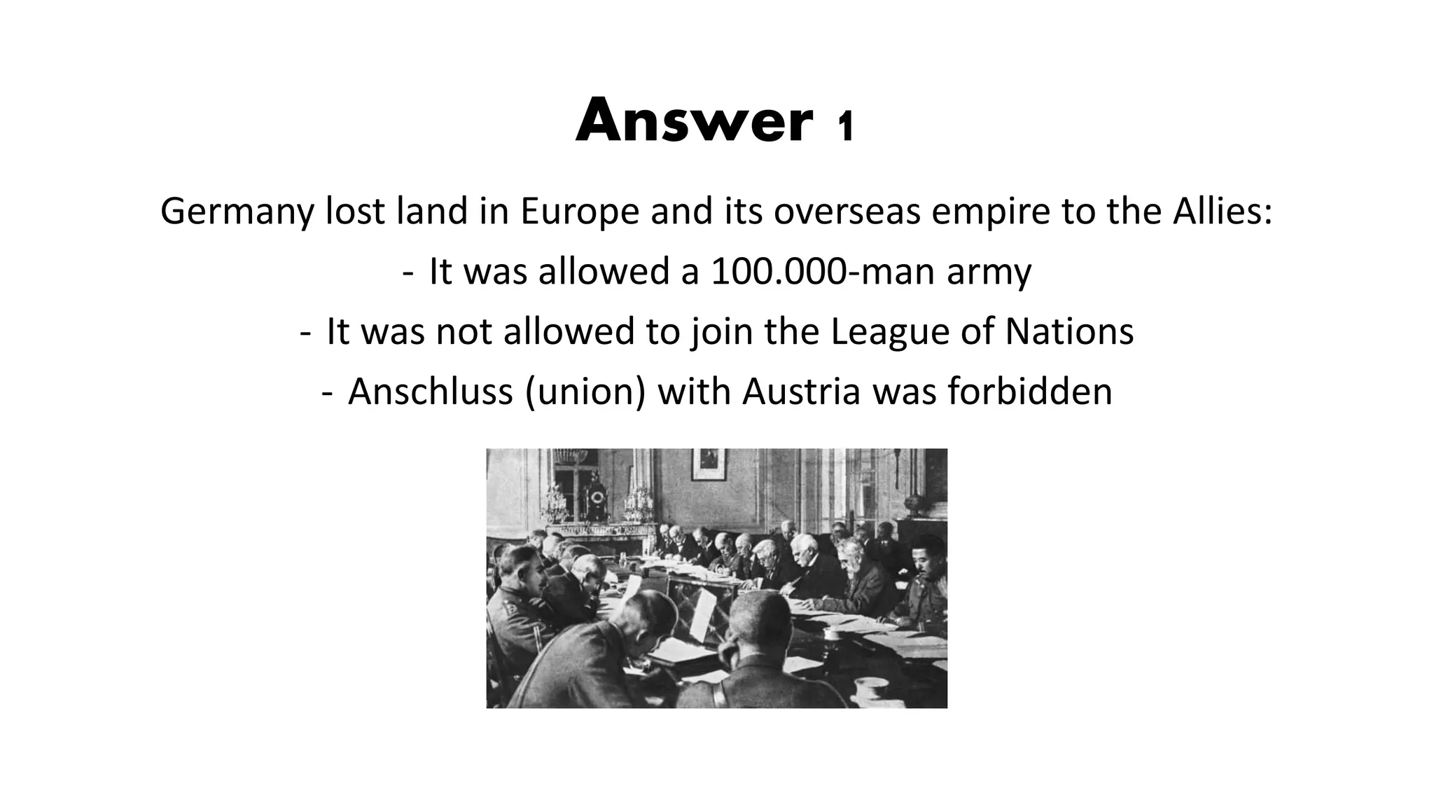 REVISION IGCSE CAMBRIDGE HISTORY: TREATY OF VERSAILLES | PPTX