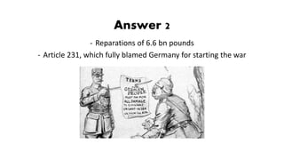 REVISION IGCSE CAMBRIDGE HISTORY: TREATY OF VERSAILLES | PPTX