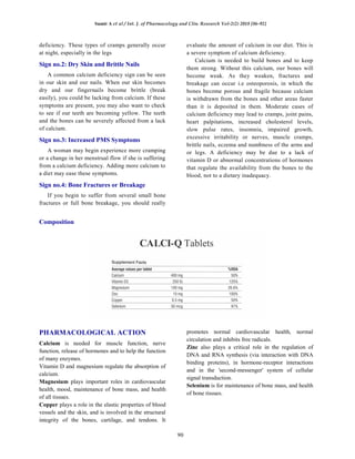 CALCI-Q tablets: The Calcium fortified with minerals | PDF