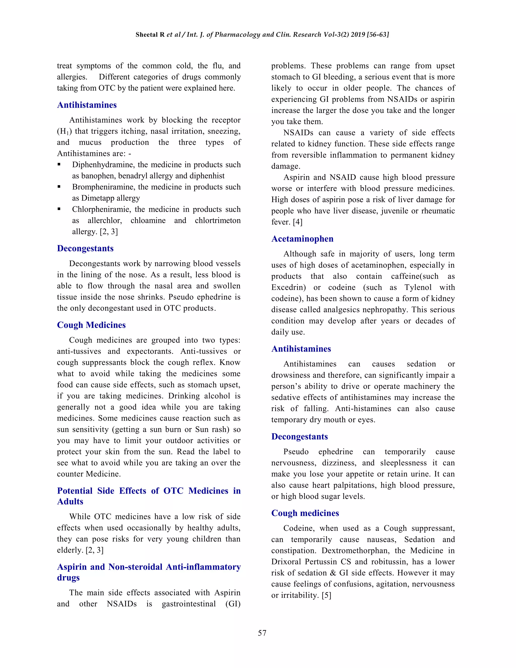 Hazards of OTC medication - a community pharmacy practice | PDF
