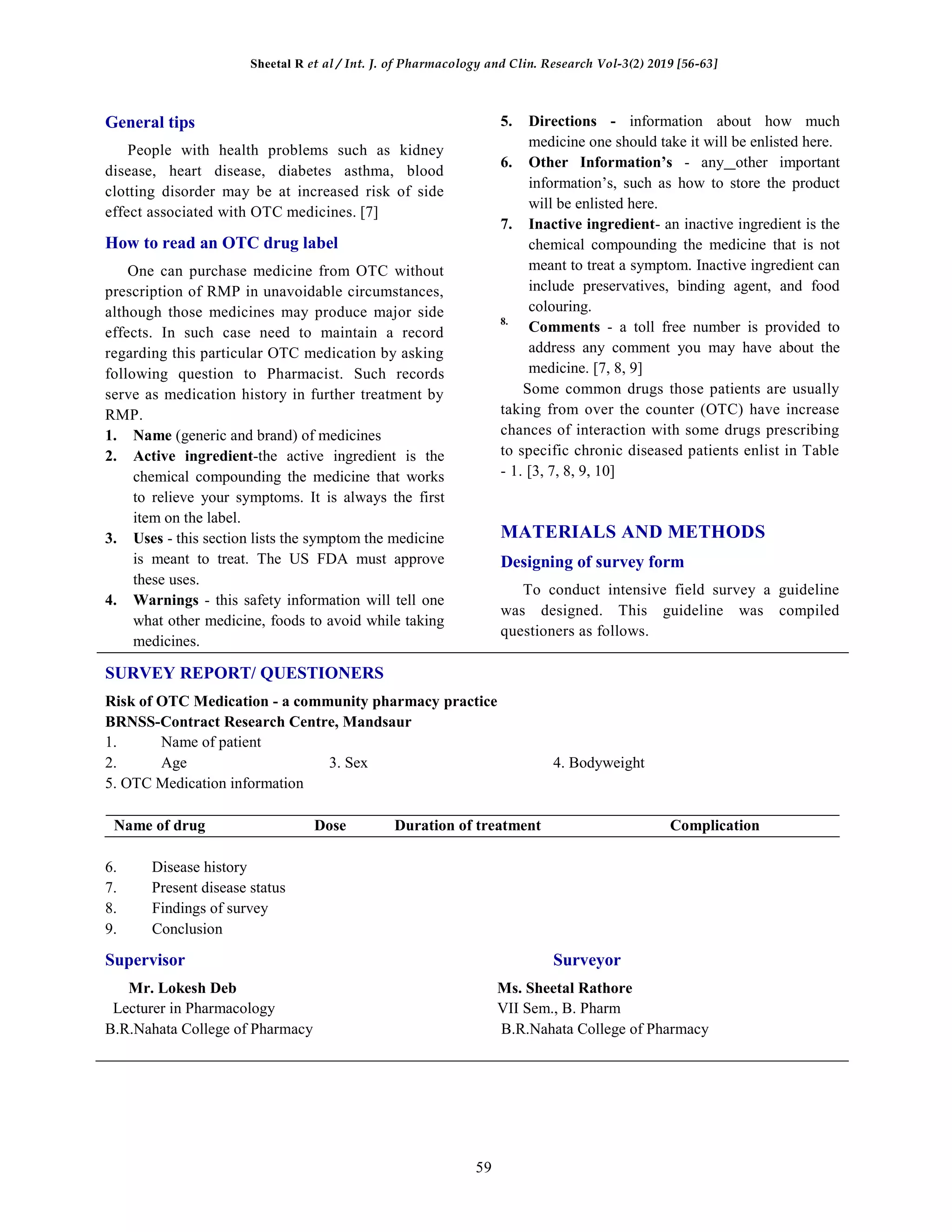Hazards of OTC medication - a community pharmacy practice | PDF