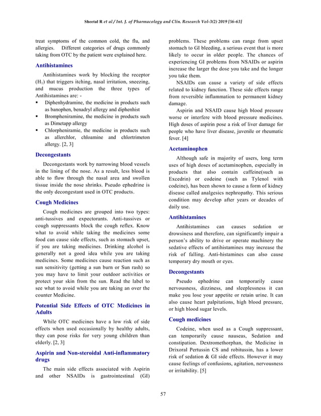 Hazards of OTC medication - a community pharmacy practice | PDF
