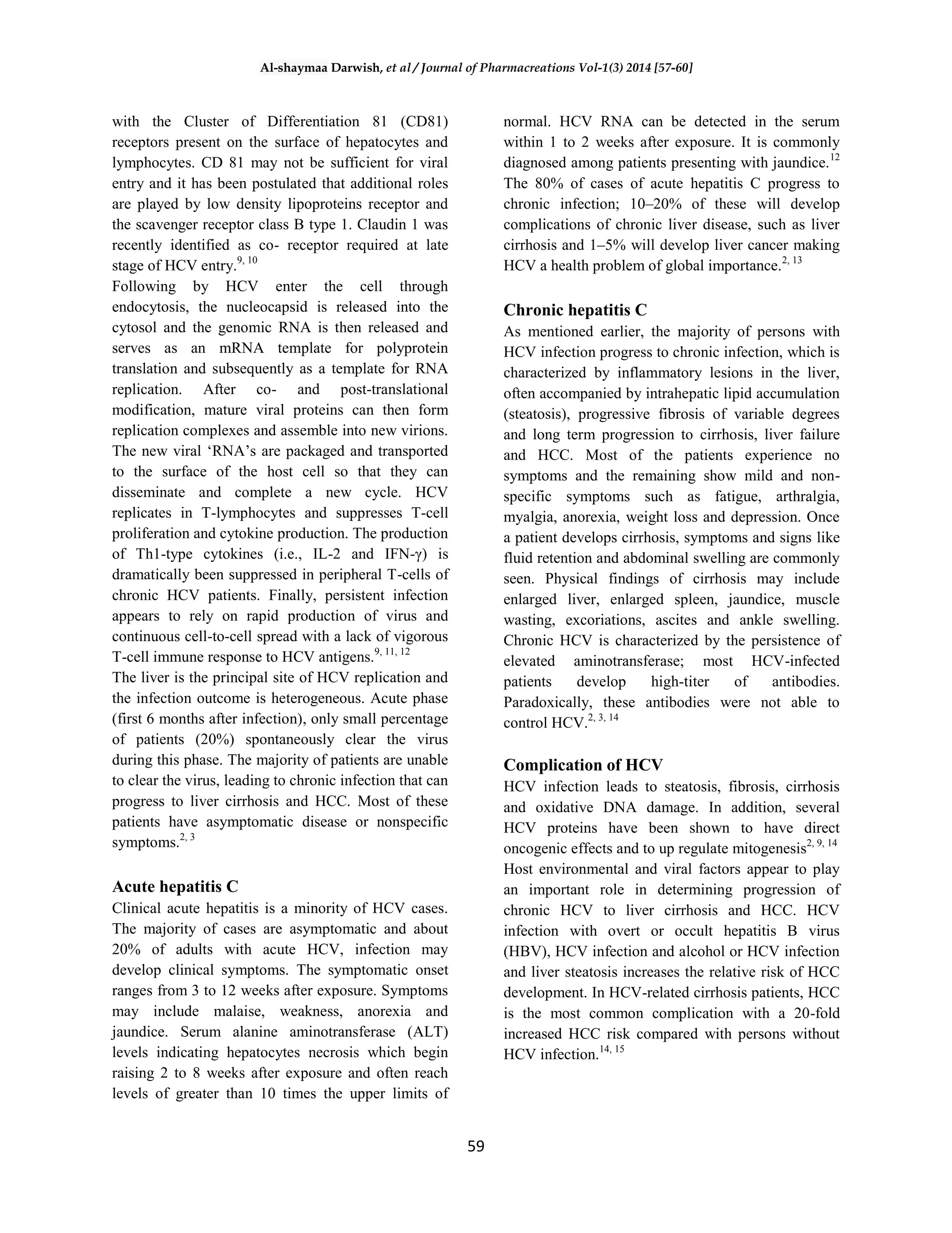 An overview of Hepatitis C infection | PDF