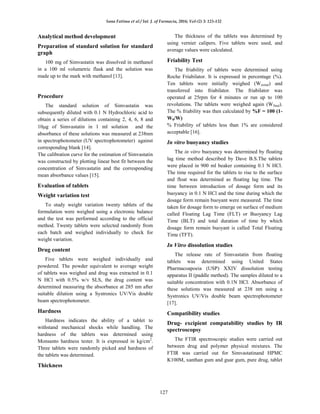 Development and evaluation of gastroretentive tablets of Simvastatin | PDF