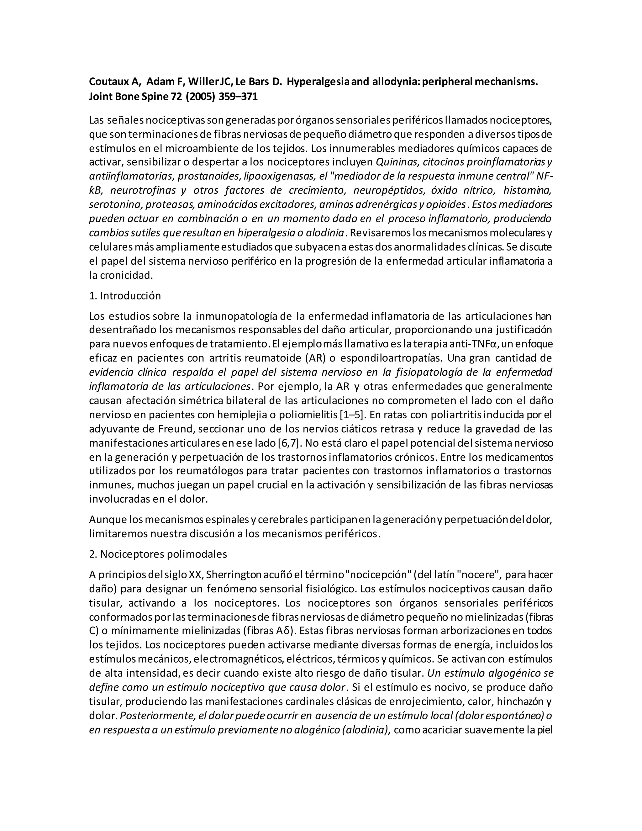 01. hiperalgesia y alodinea mecanismos perifericos | DOCX