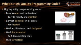21. High-Quality Programming Code | PPT