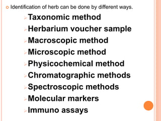 HERBS AS A RAW MATERIALS | PPT