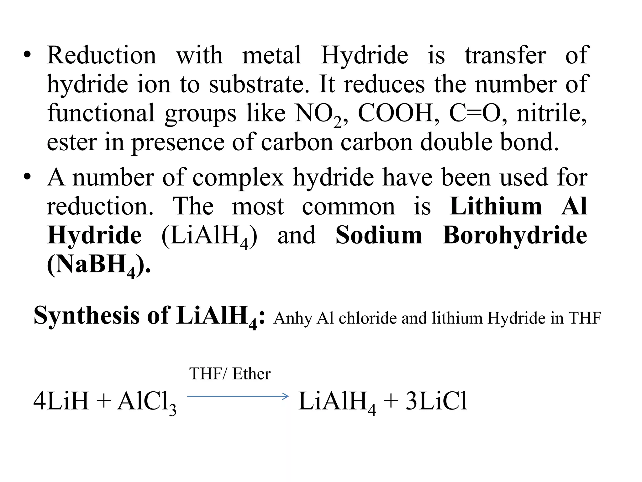 Reduction with metal hydride- PCI syllabus-Organic / Heterocyclic ...