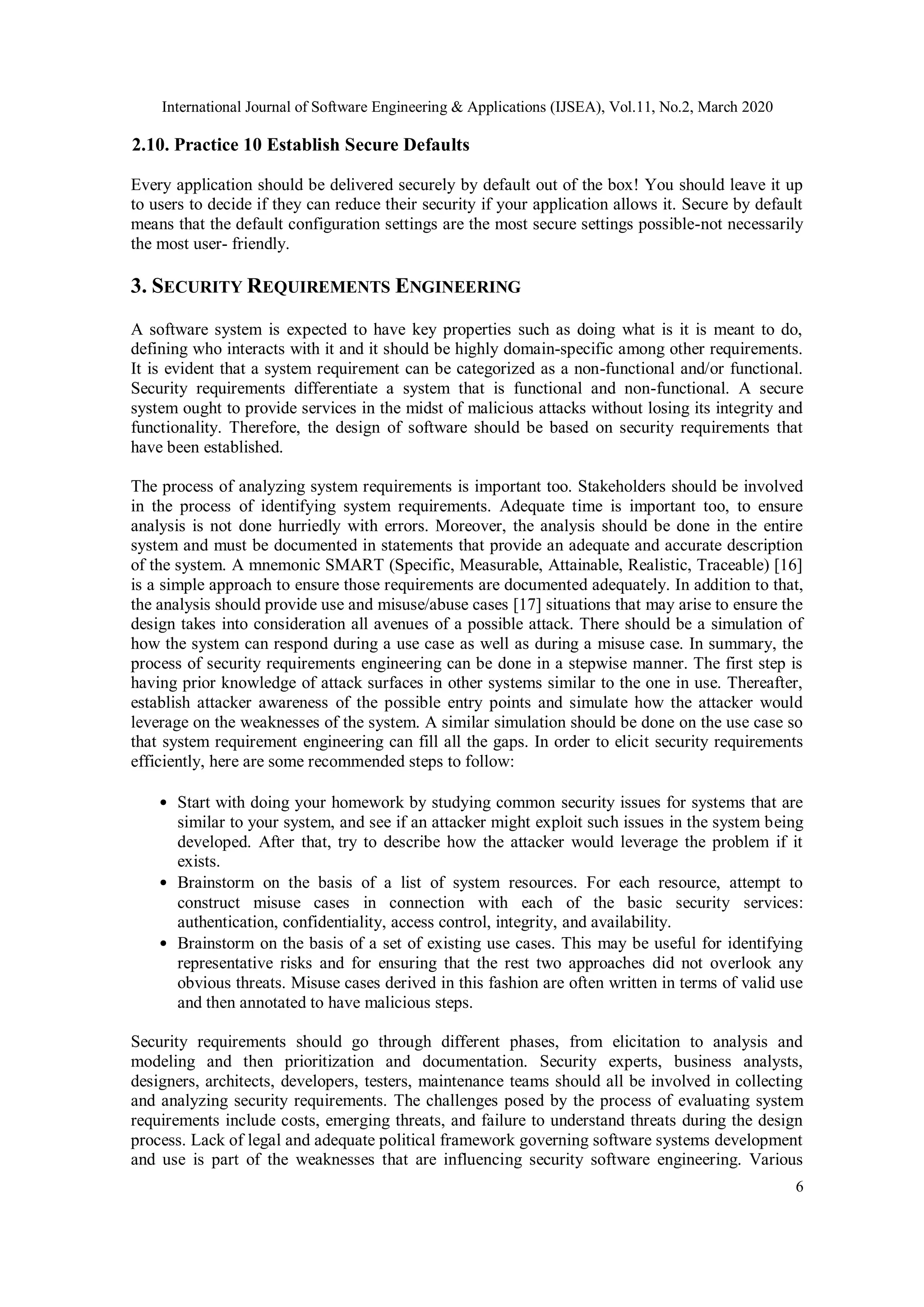 ESSENTIAL ACTIVITIES FOR SECURE SOFTWARE DEVELOPMENT | PDF