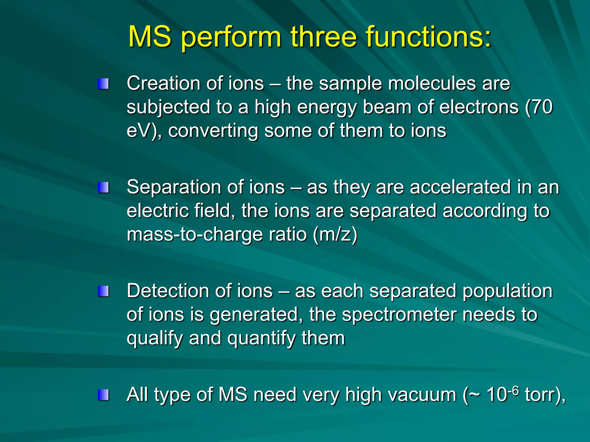 Mass Spectroscopy and its applications | PPT