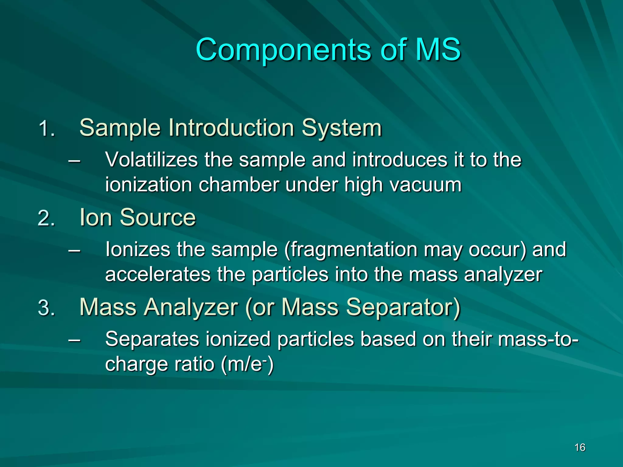 Mass Spectroscopy and its applications | PPT