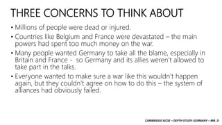 IGCSE REVISION - PEACE TREATIES: THE PEACE SETTLEMENT | PPTX