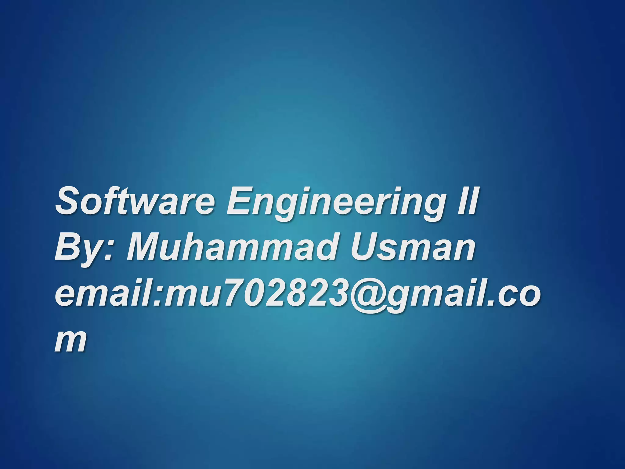 Software Engineering II | PPTX