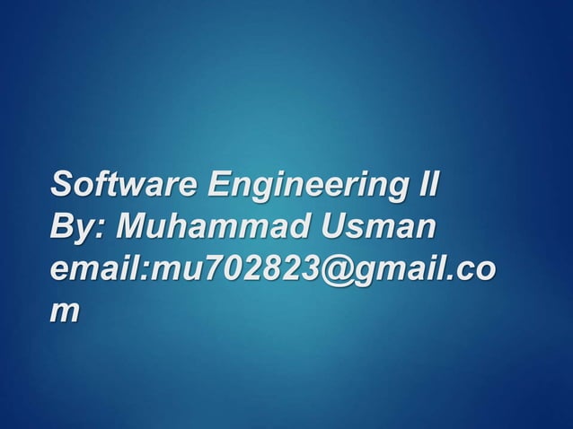 Software Engineering II | PPTX