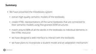 Transformation of PDF Textbooks into Interactive Educational Resources | PPT