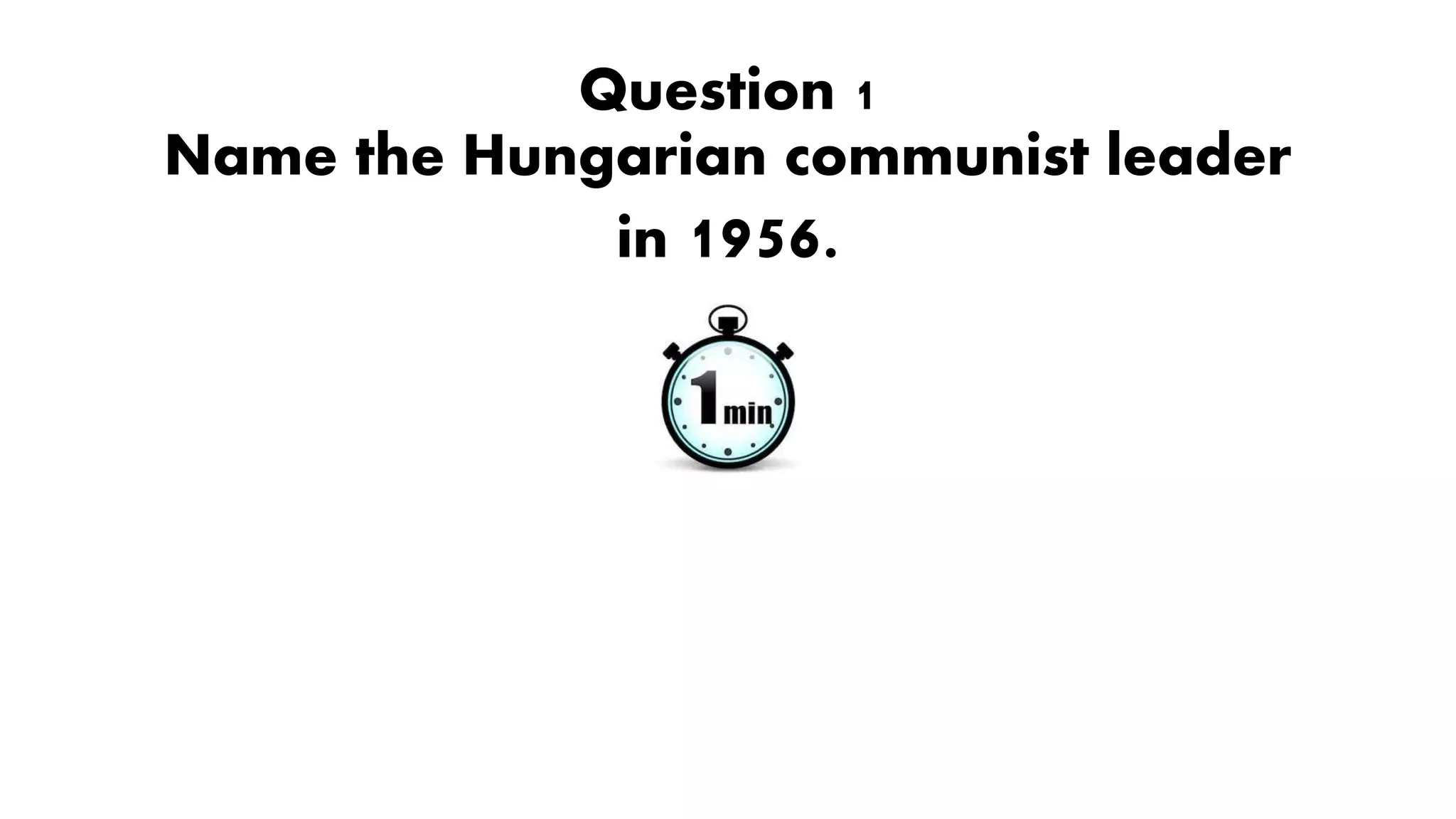 REVISION IGCSE CAMBRIDGE HISTORY: HUNGARIAN UPRISING 1956 | PPTX ...