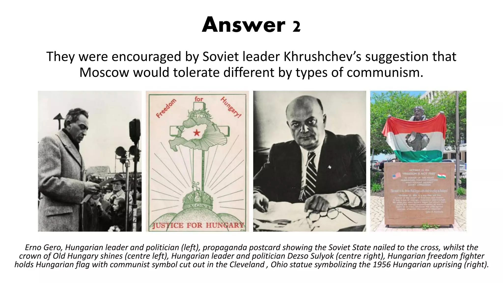 REVISION IGCSE CAMBRIDGE HISTORY: HUNGARIAN UPRISING 1956 | PPTX