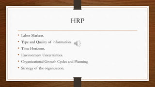 HRM (human resource management )planning and its importance | PPTX