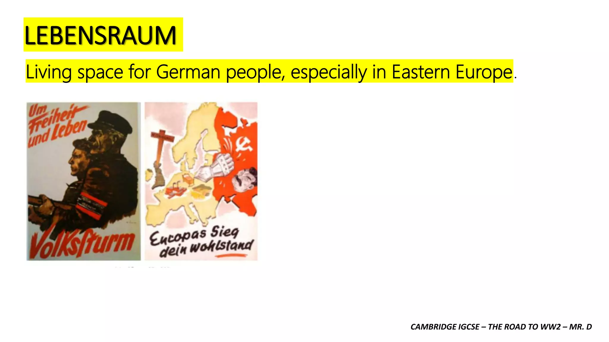 HISTORY IGCSE CONTENT - 20TH CENTURY OPTION - THE ROAD TO WW2 ...