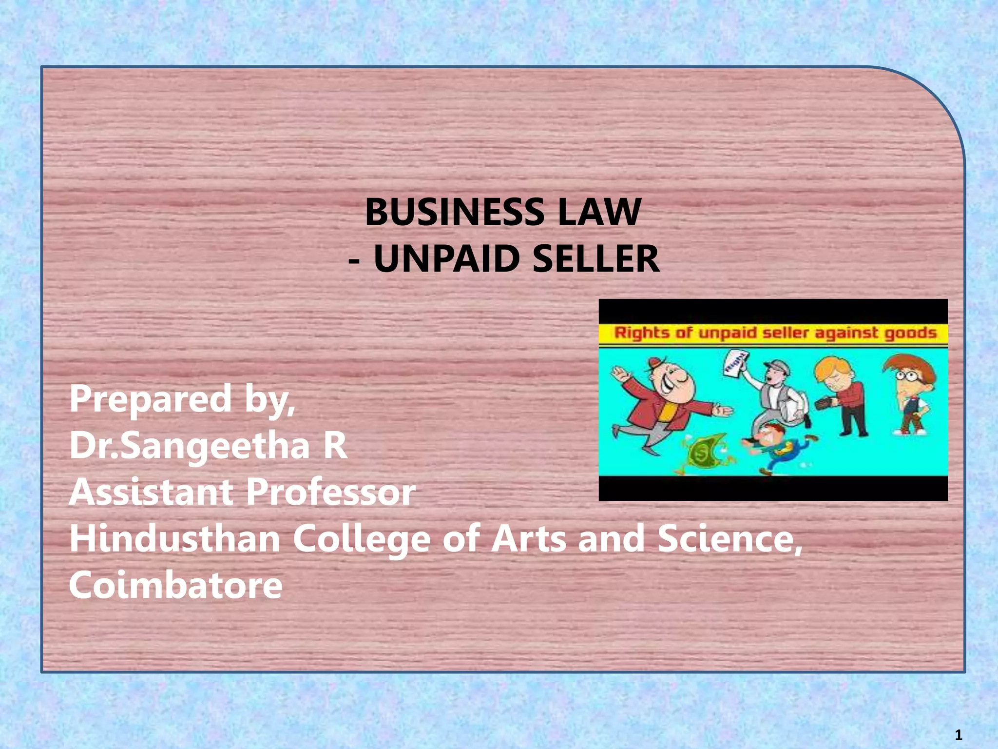UNPAID SELLER | PPT